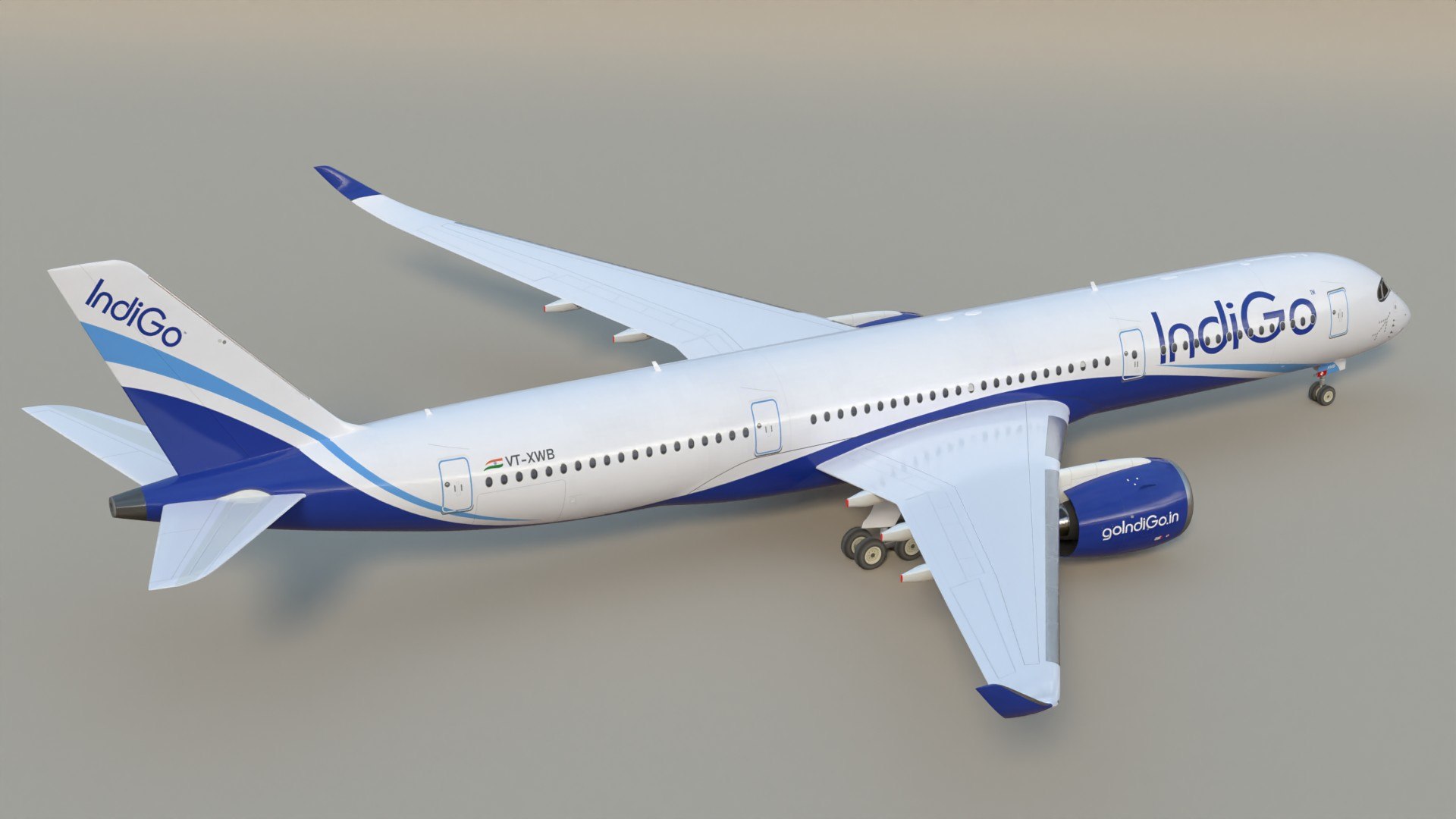 3D A350 Indigo SC Model - TurboSquid 2238433