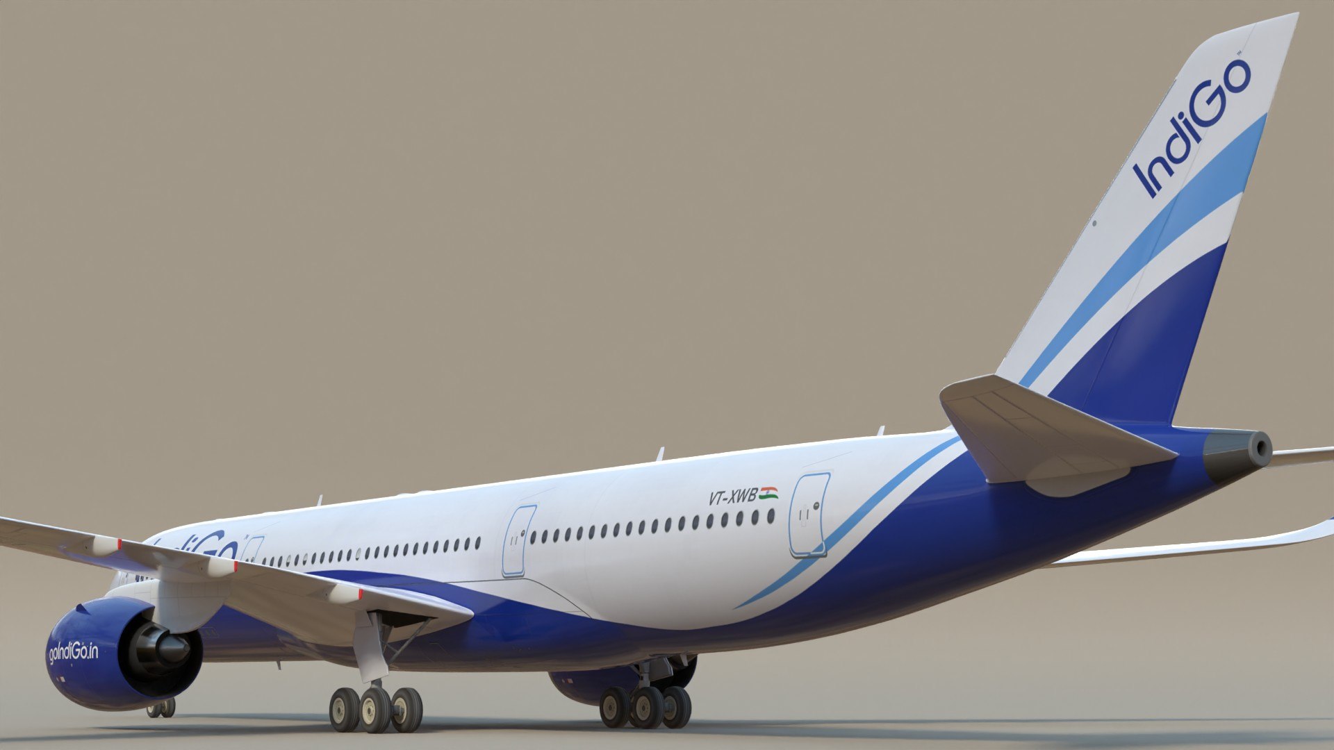 3D A350 Indigo SC Model - TurboSquid 2238433