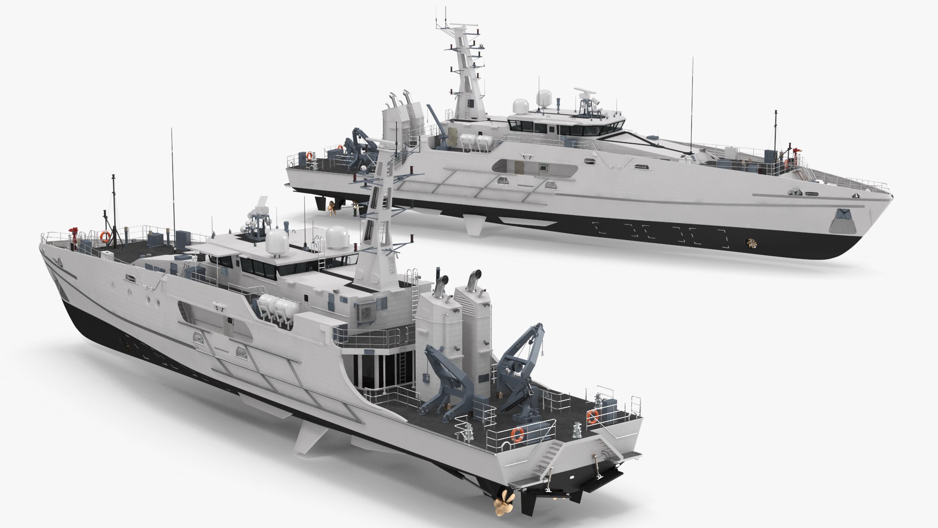 3D Cape Class Patrol Boat Rigged For Cinema 4D - TurboSquid 2130086