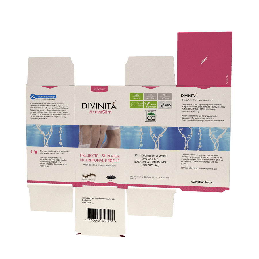 capsule packaging box pills 3d model