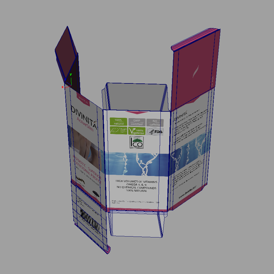 capsule packaging box pills 3d model