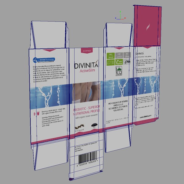 capsule packaging box pills 3d model