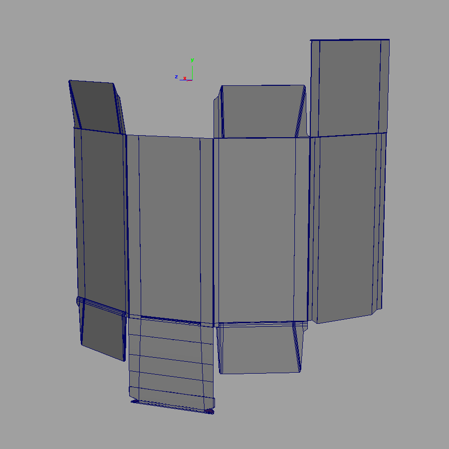 capsule packaging box pills 3d model