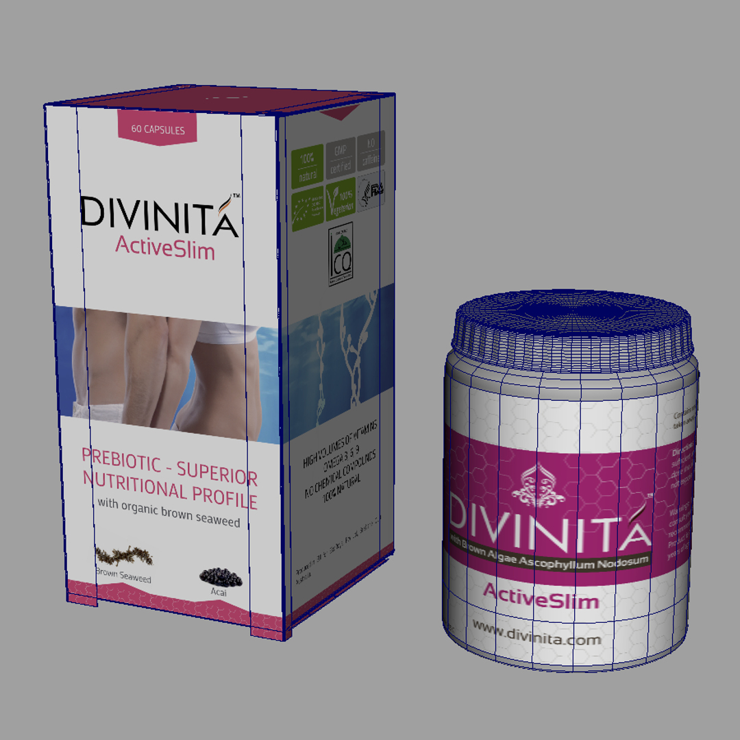capsule packaging box pills 3d model