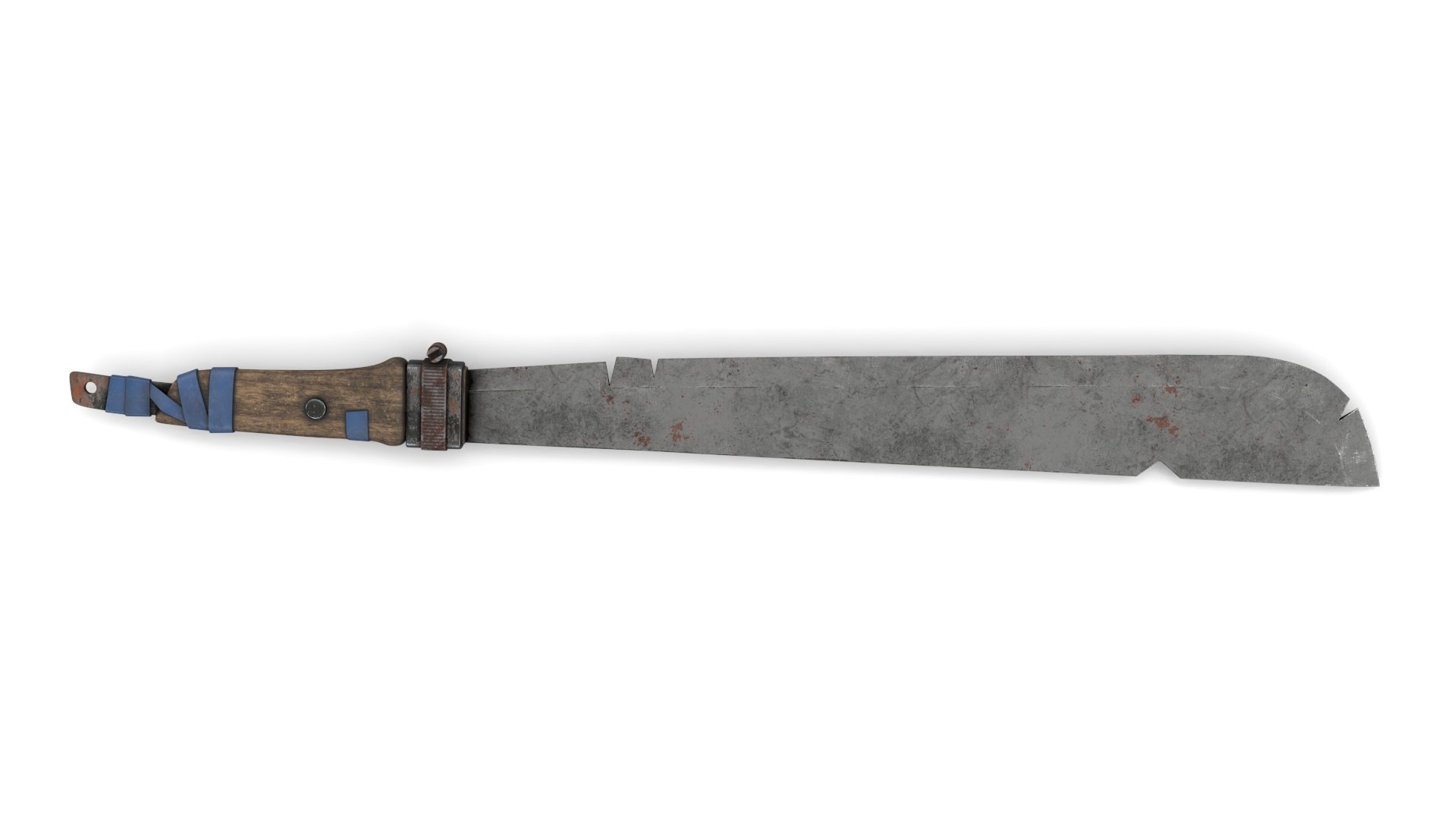 Old Machete With Broken Handle Model - TurboSquid 1760605