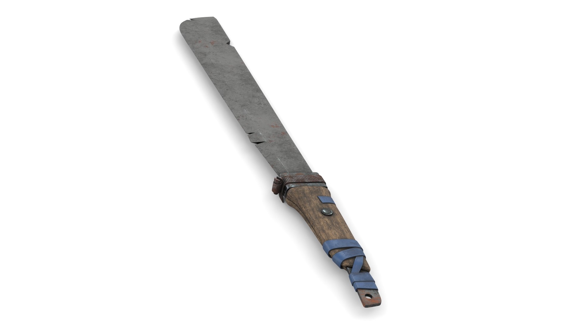 Old Machete With Broken Handle Model - TurboSquid 1760605