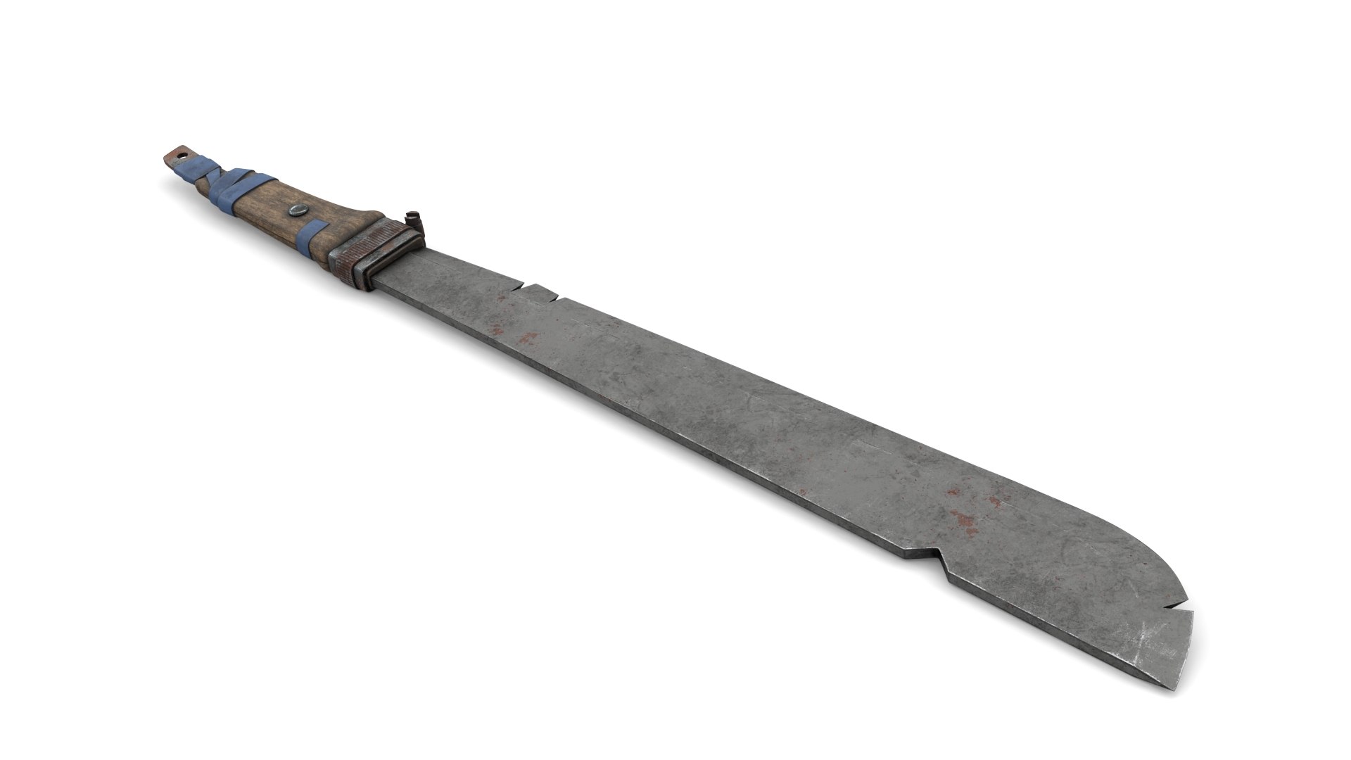 Old Machete With Broken Handle Model - TurboSquid 1760605