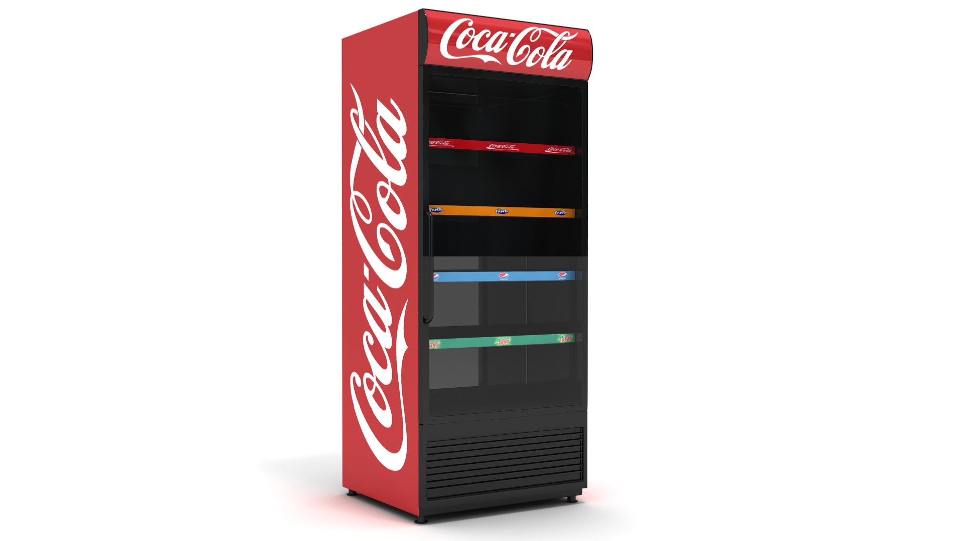 Coca-Cola Refrigerator Display Empty 3D Model - TurboSquid 2106635