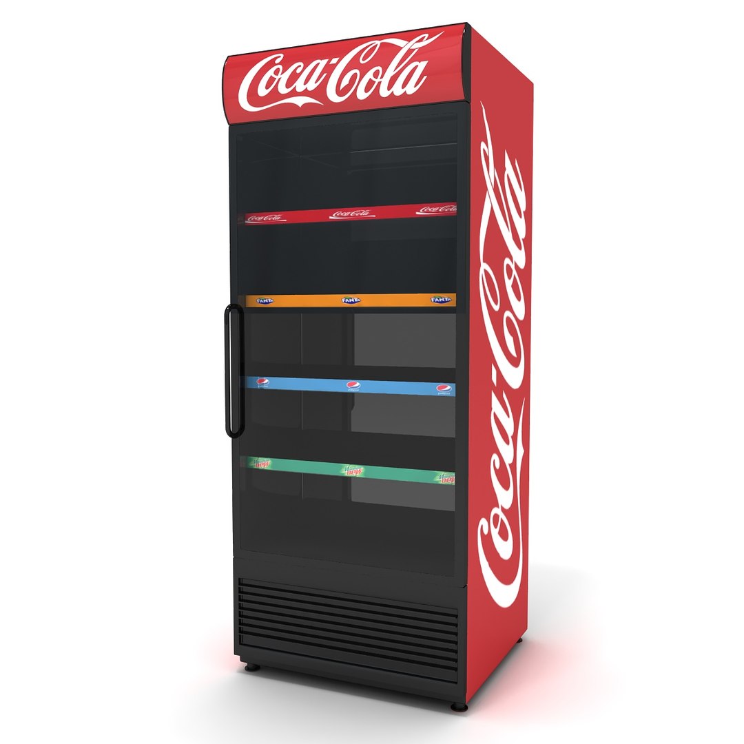 Coca-Cola Refrigerator Display Empty 3D Model - TurboSquid 2106635