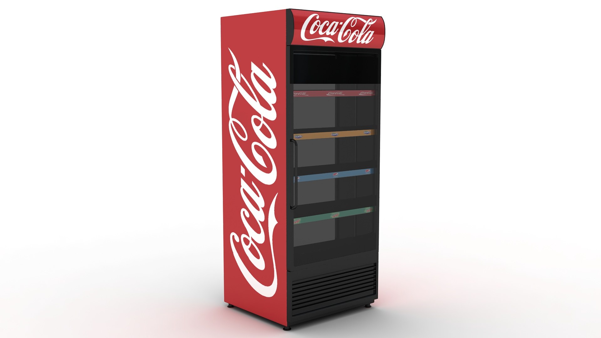 Coca-Cola Refrigerator Display Empty 3D Model - TurboSquid 2106635