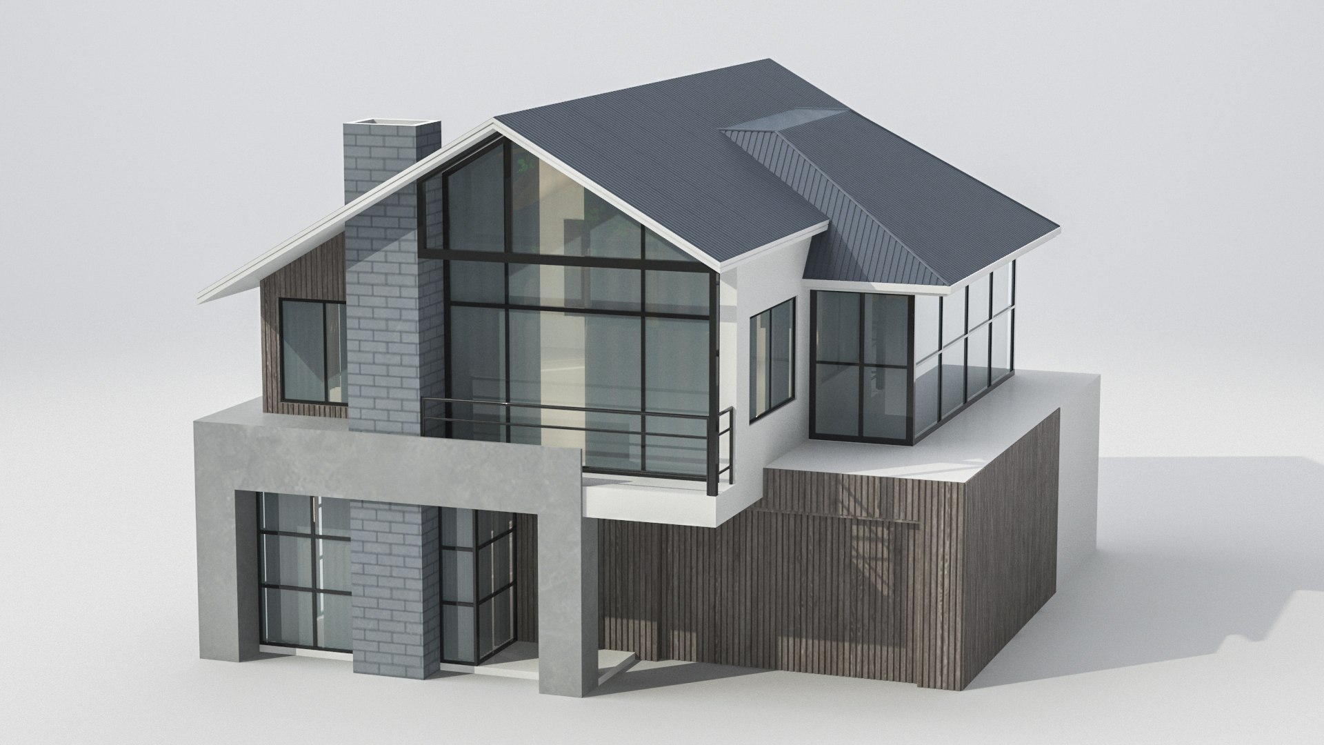 Modern House 01 3D Model - TurboSquid 1801973