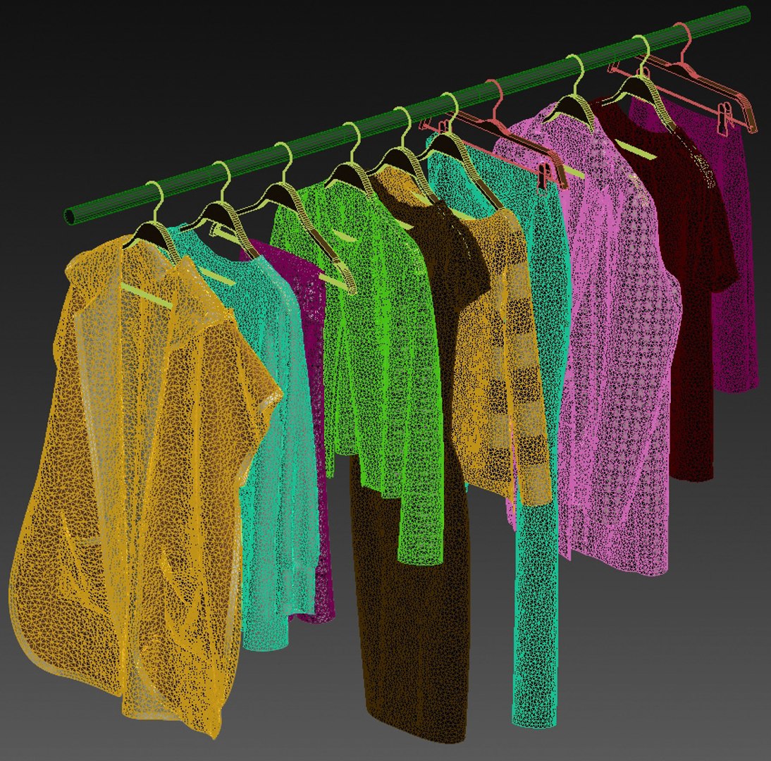 3d Model Woman Clothes Hangers