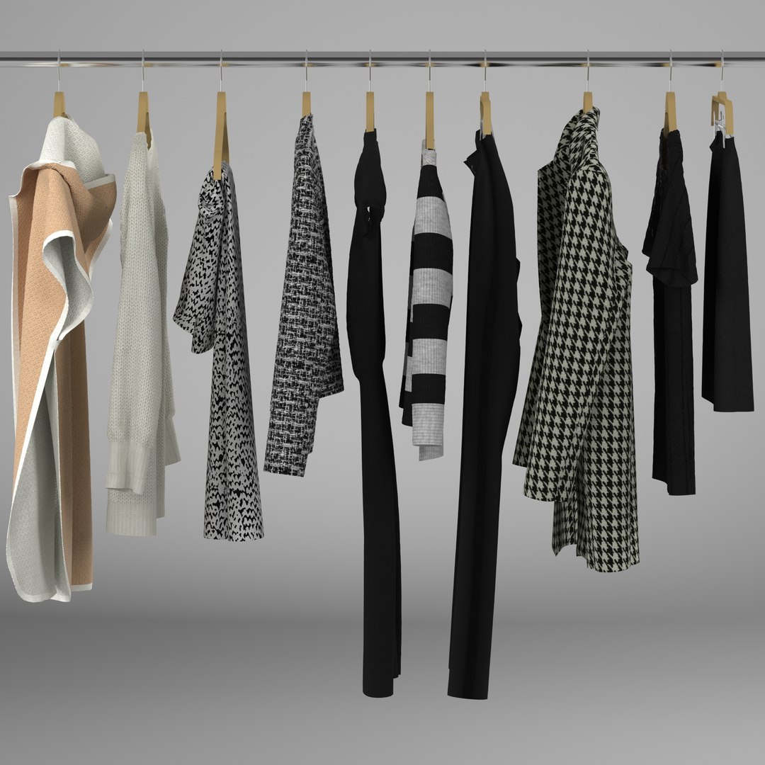 3d Model Woman Clothes Hangers