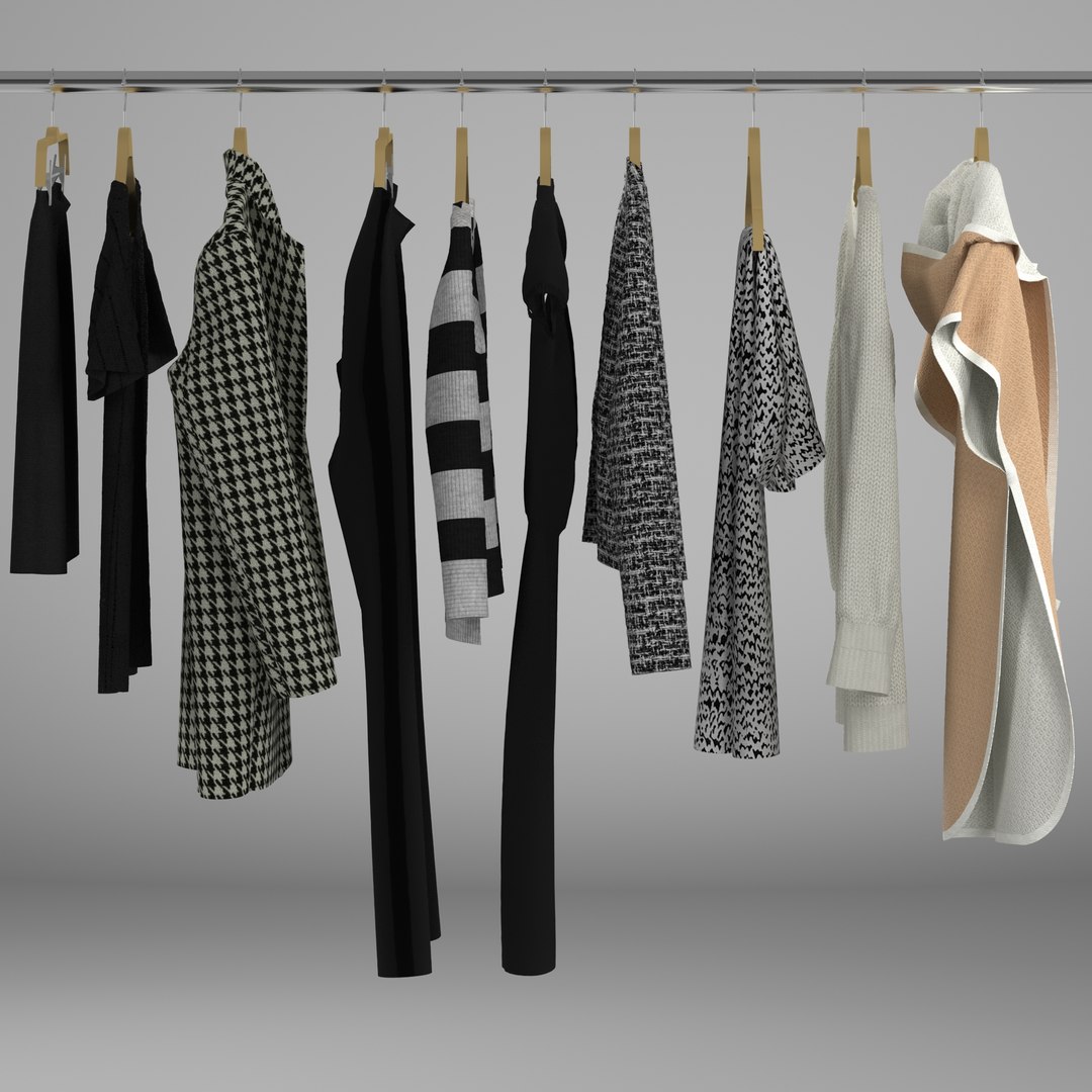 3d Model Woman Clothes Hangers