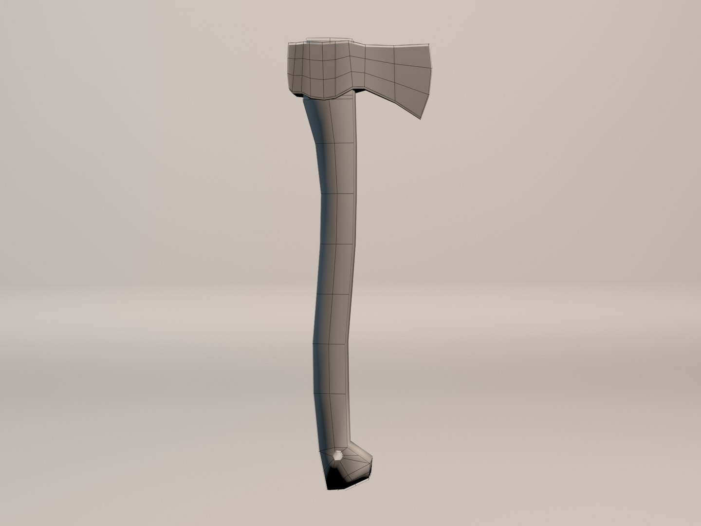 3d model of generic wood axe