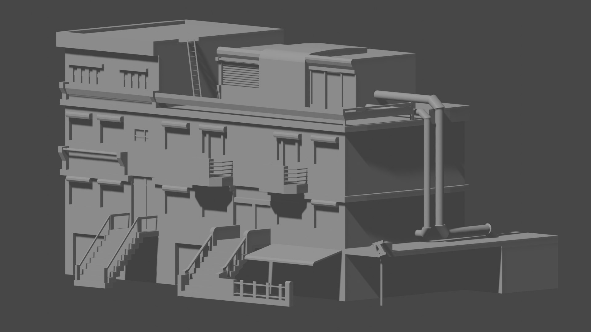 3D Model House Three-storey - TurboSquid 1918205