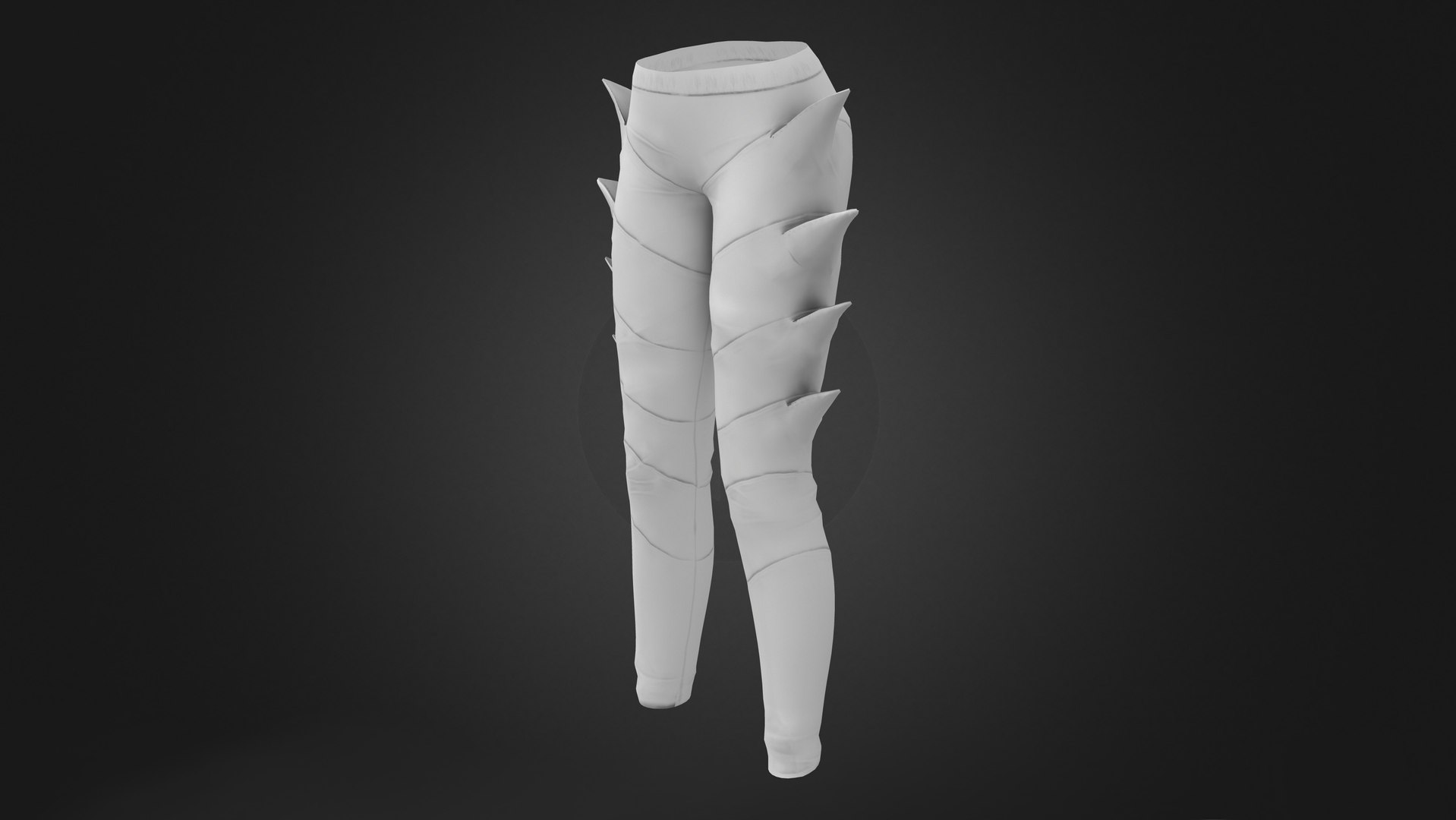 Armour Spikes Pants Leggings model - TurboSquid 1891368