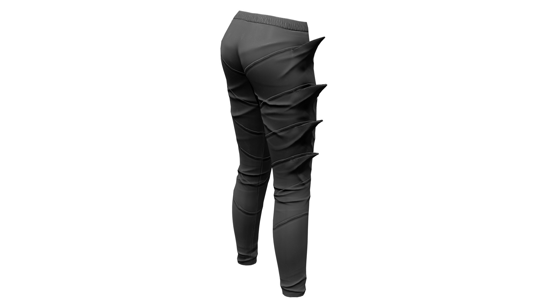 Armour Spikes Pants Leggings model - TurboSquid 1891368