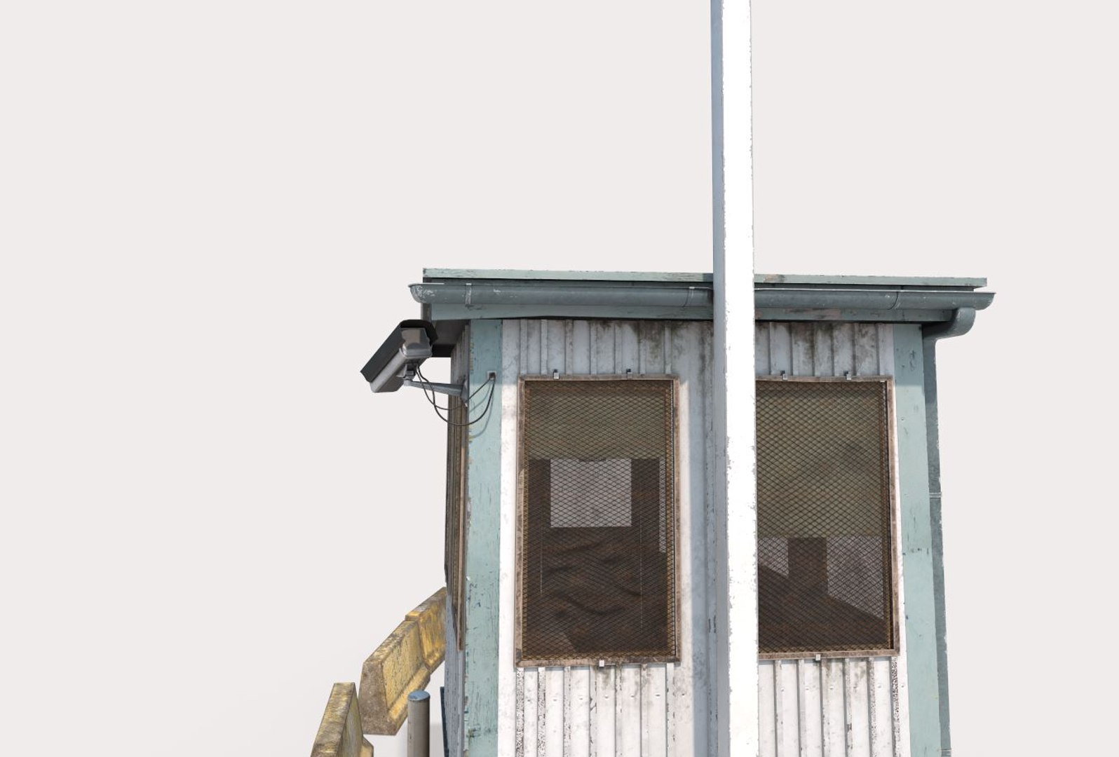 3D Security Booth With Roadblocks - TurboSquid 2086332