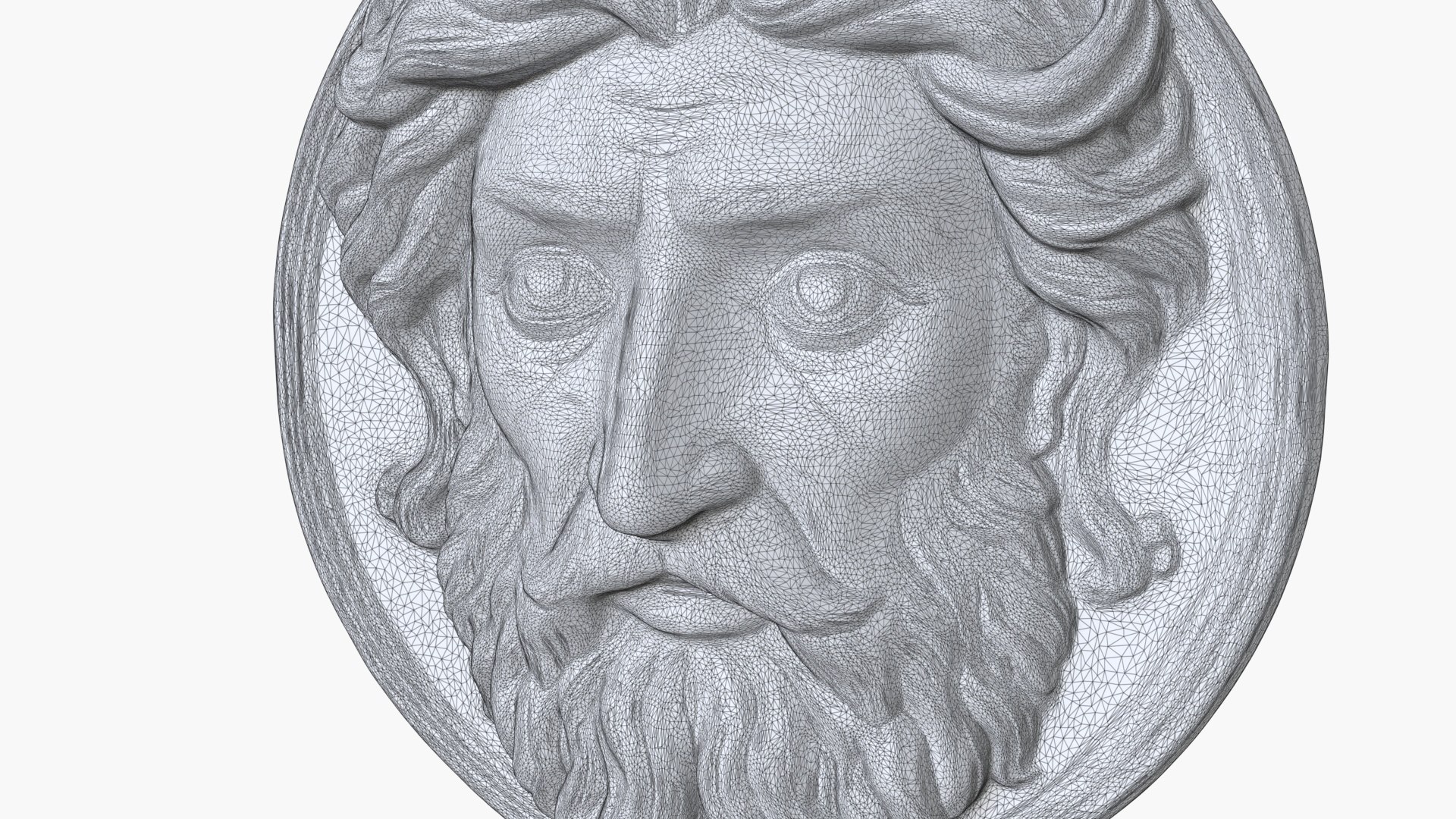 3D Greek God Face Relief 4 - TurboSquid 2290123