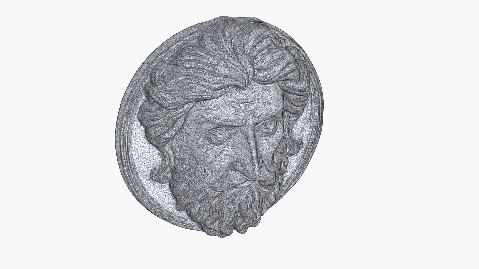 3D Greek God Face Relief 4 - TurboSquid 2290123