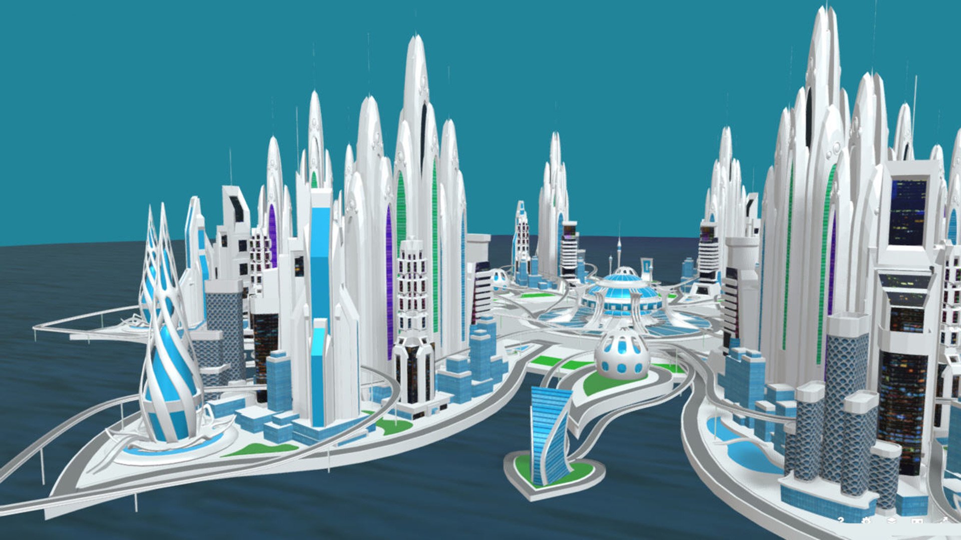 Flower Style City Model - TurboSquid 2138996