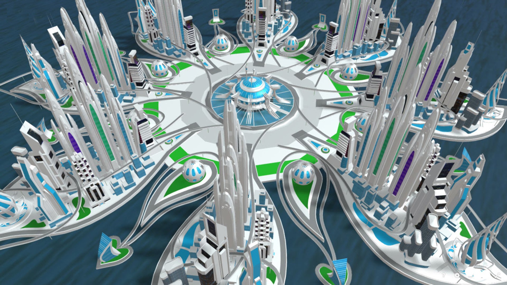 Flower Style City Model - TurboSquid 2138996