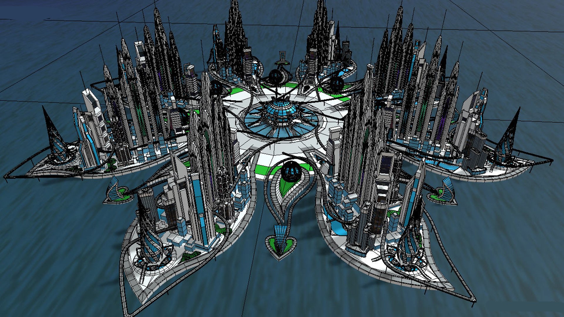 Flower Style City Model - TurboSquid 2138996