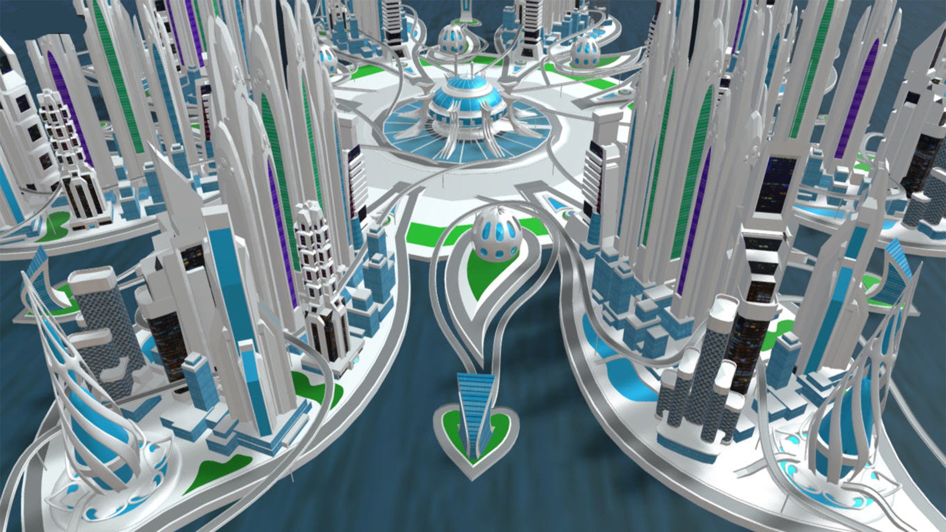 Flower Style City Model - TurboSquid 2138996