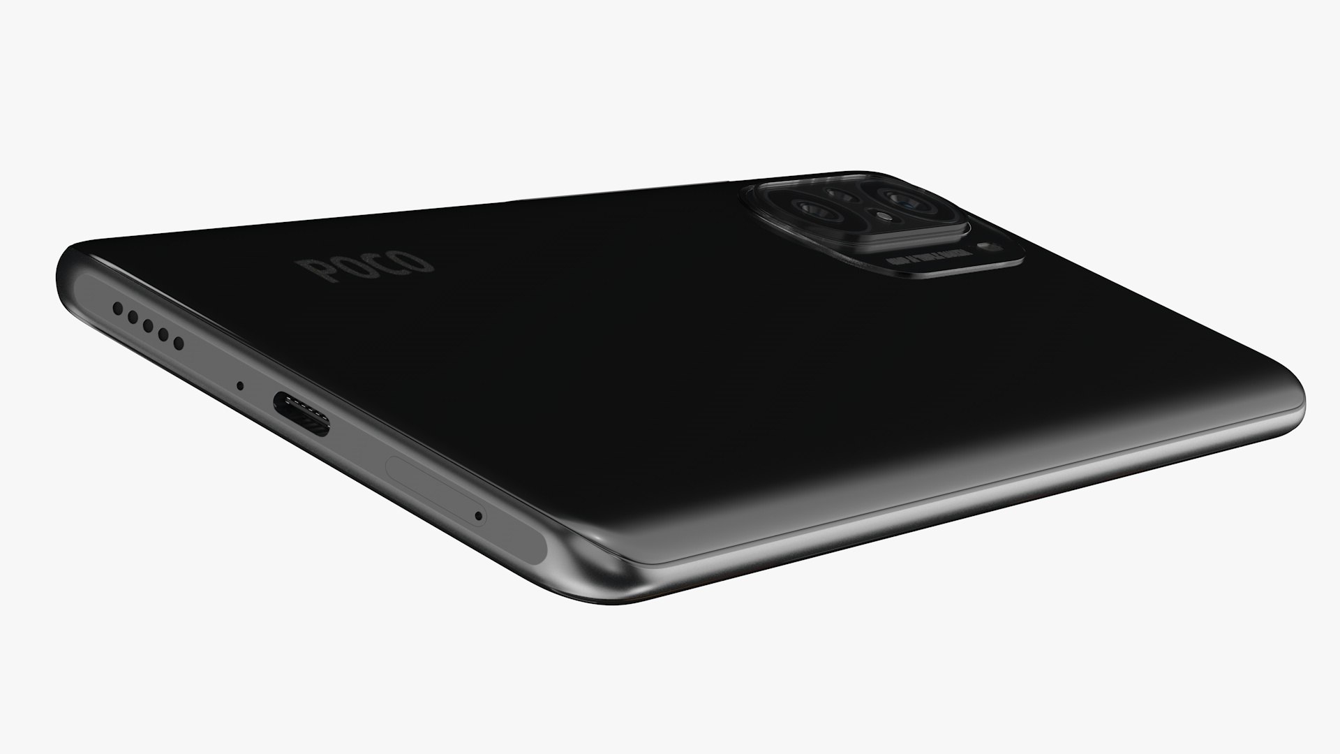 POCO F3 Black 3D model - TurboSquid 1718358