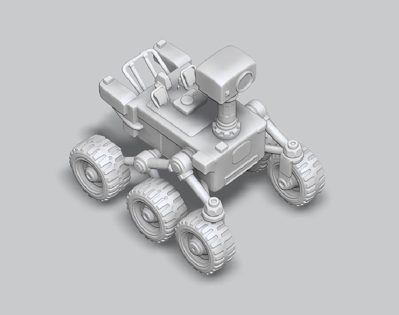 Mars Rover Robot STL 3D Printable Planetary Exploration Vehicle Model ...