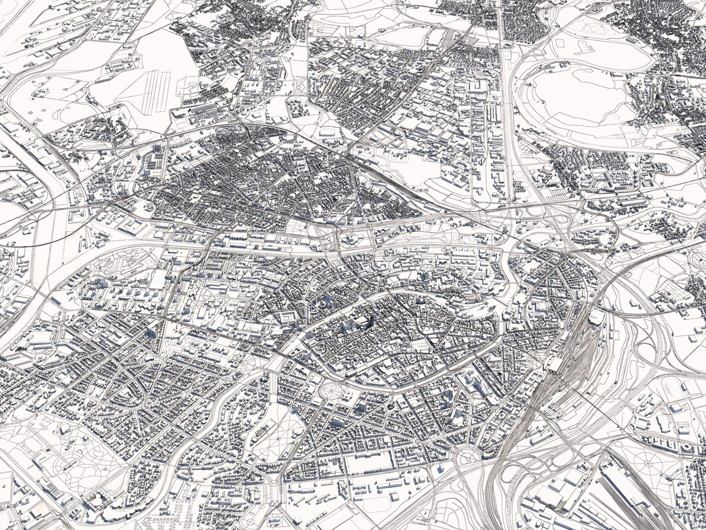 3D City Strasbourg Model - TurboSquid 1433948
