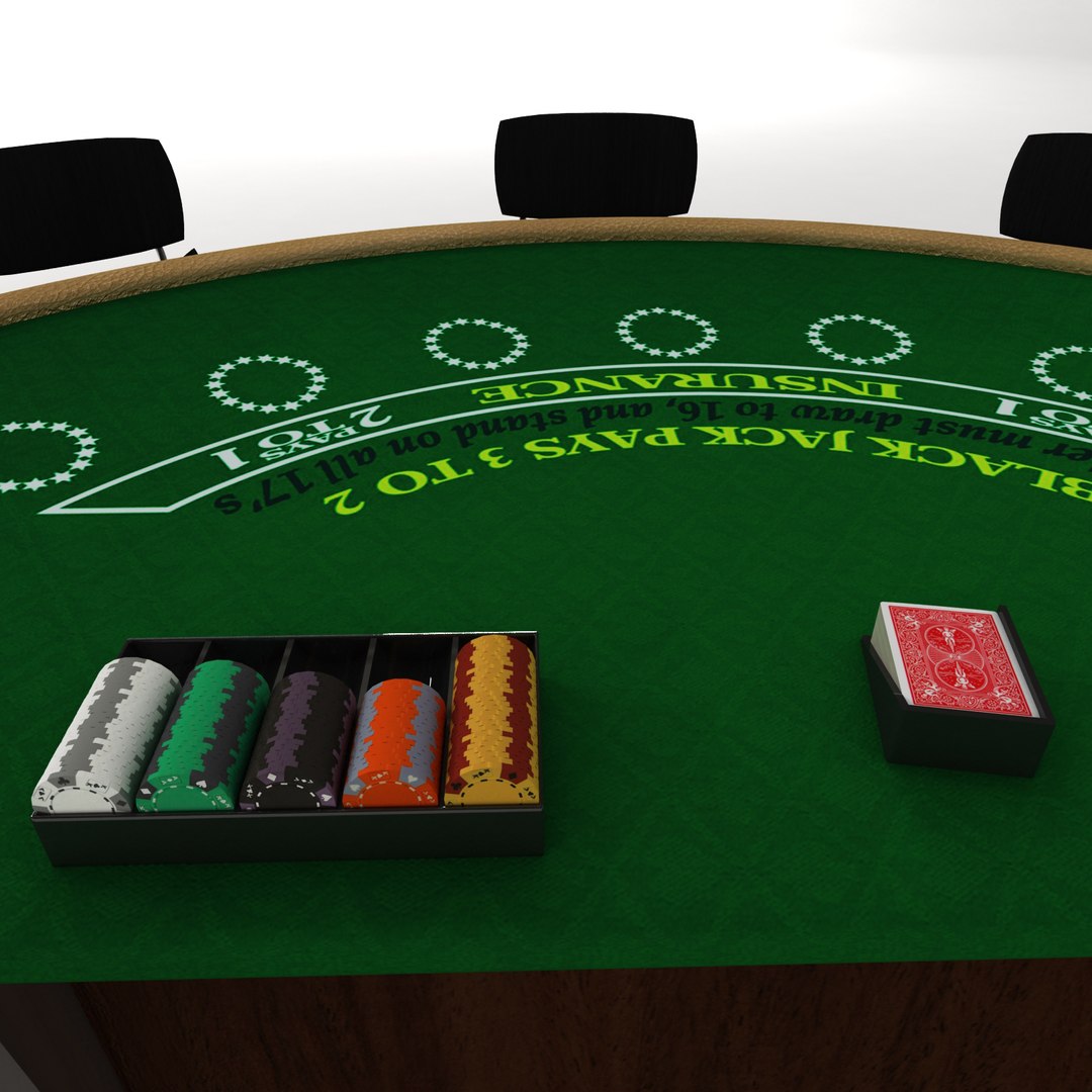 blackjack table 3d model