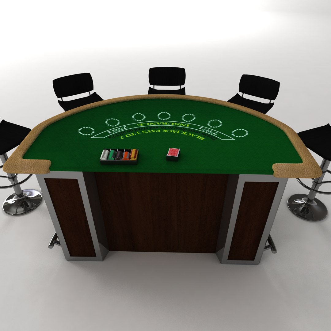 blackjack table 3d model