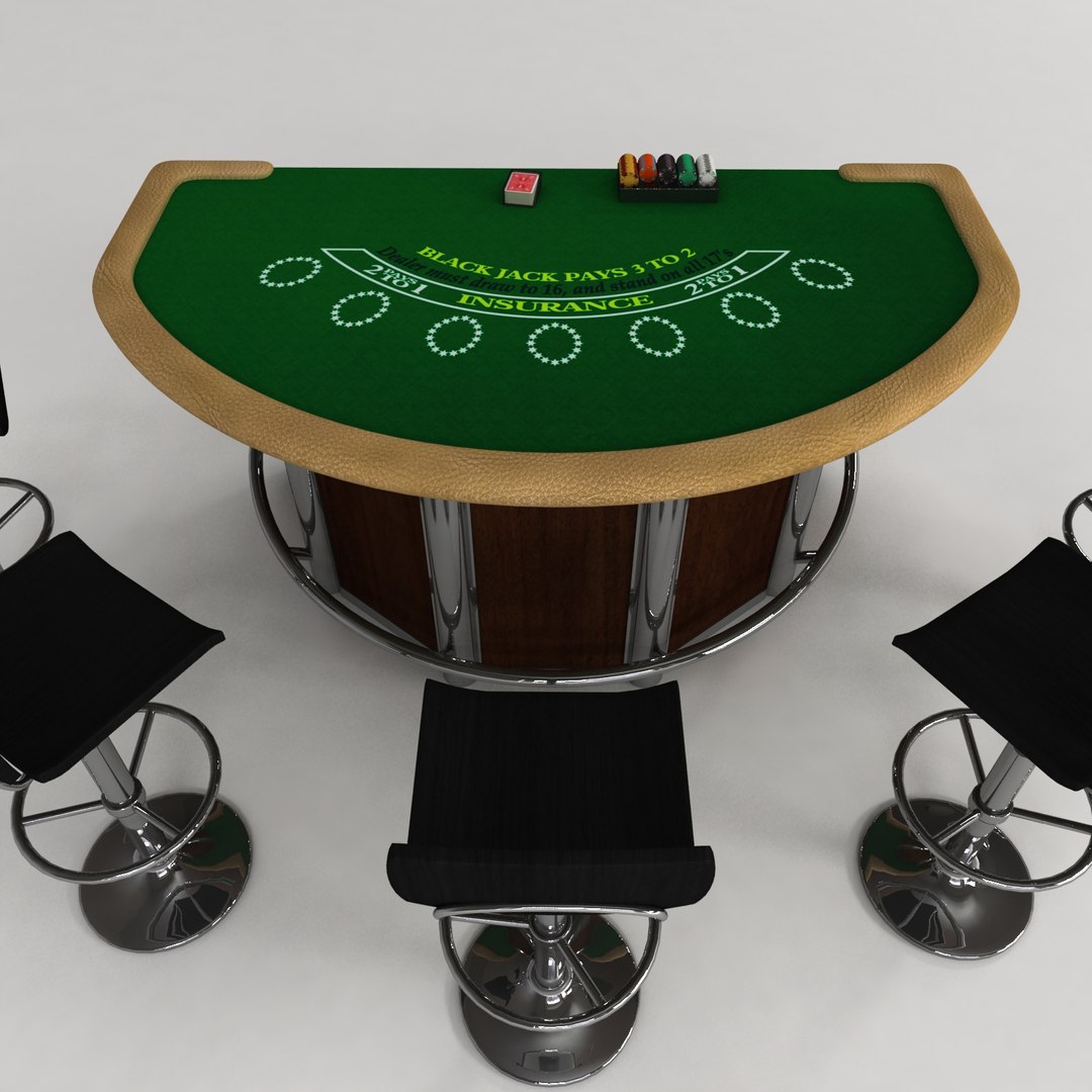 blackjack table 3d model