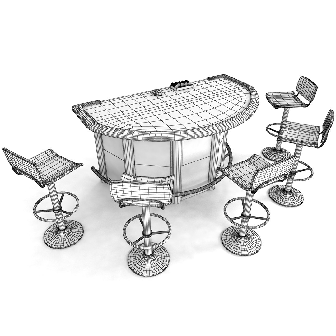 blackjack table 3d model