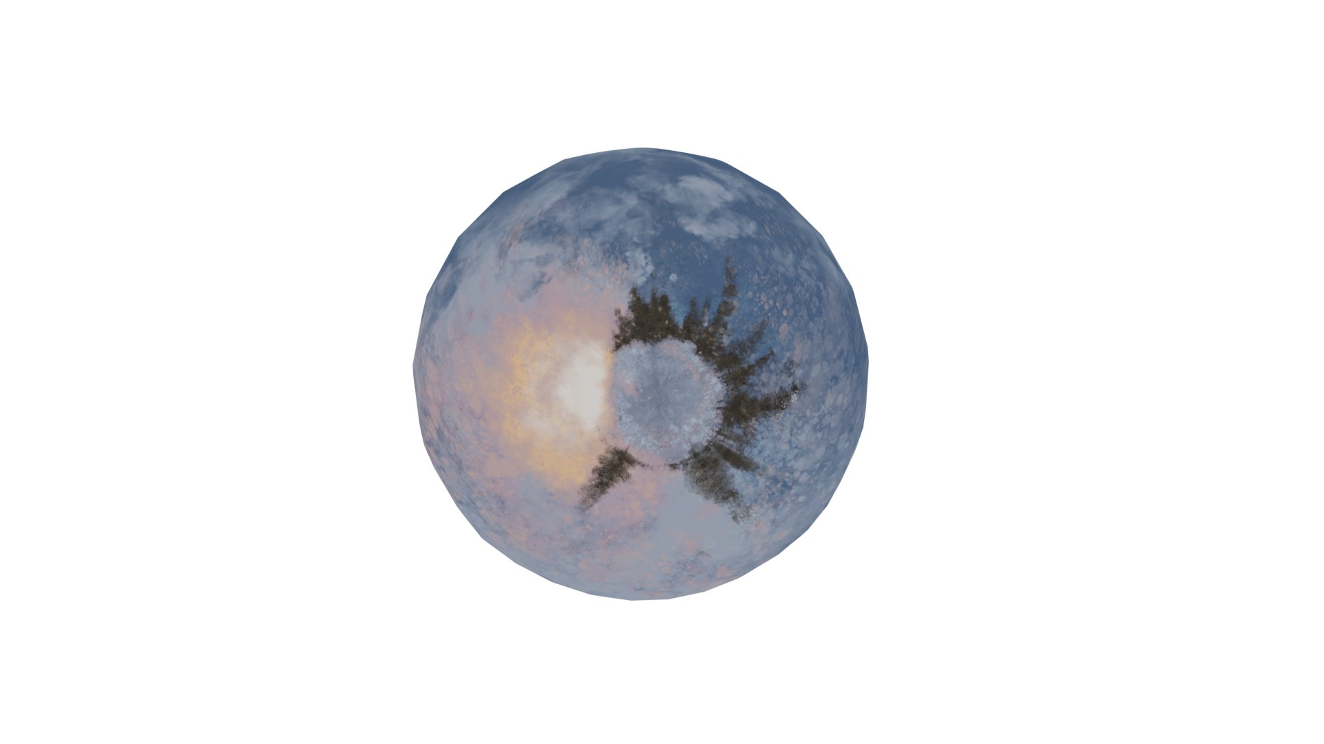 360 VR Panoramic Skybox equirectangular handpainted snow forest 3D ...