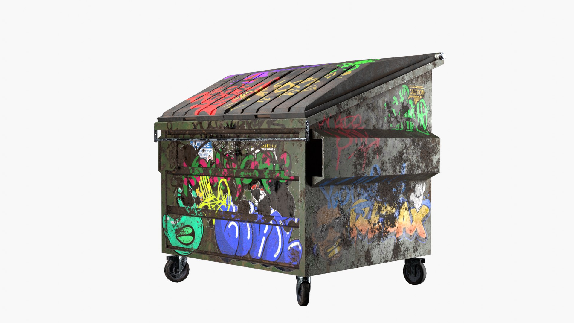 3D Green Dumpsters Collection Model - TurboSquid 2172131