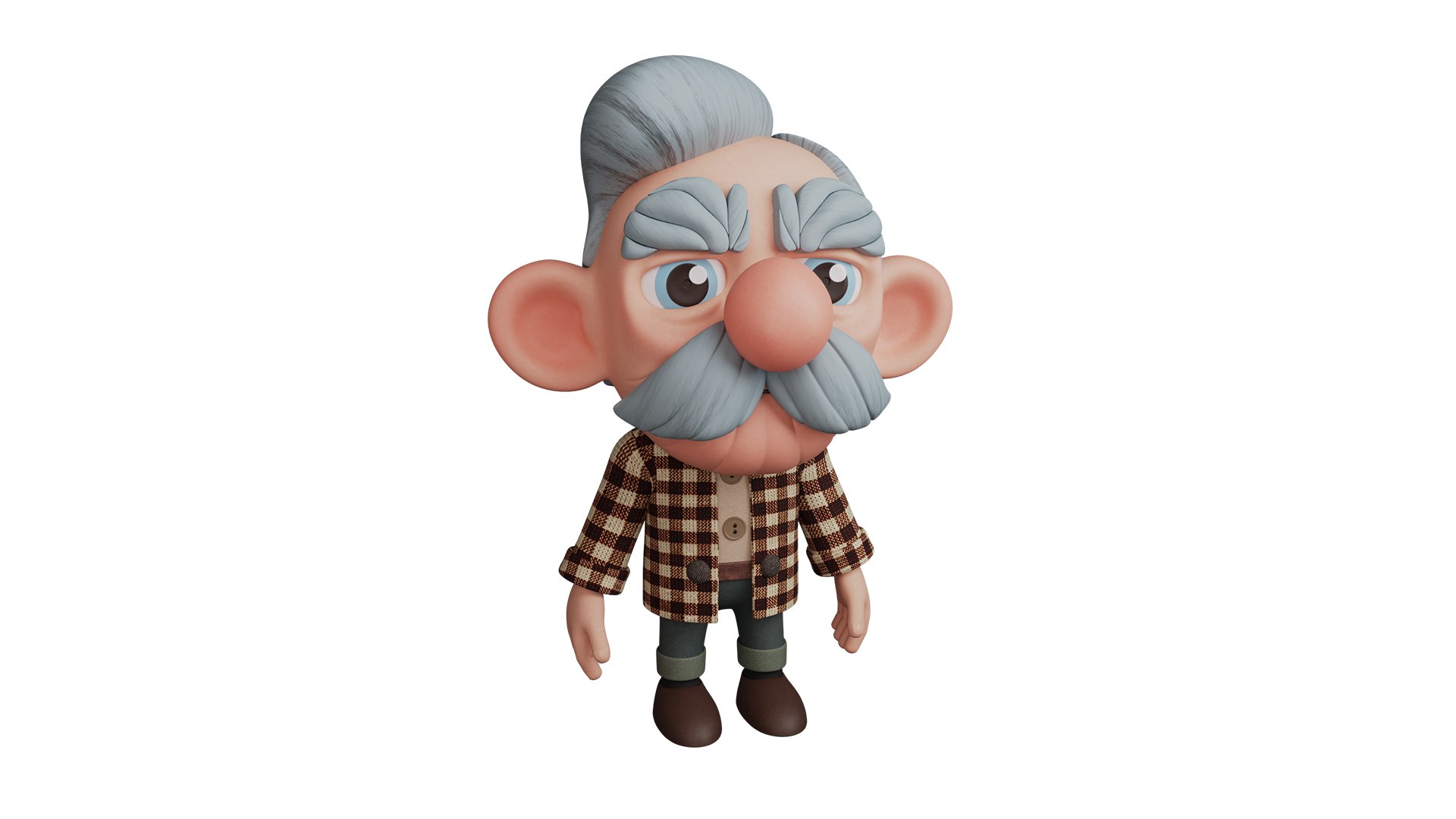 Grandfather Cartoon Character 3d Model 3D - TurboSquid 2230507