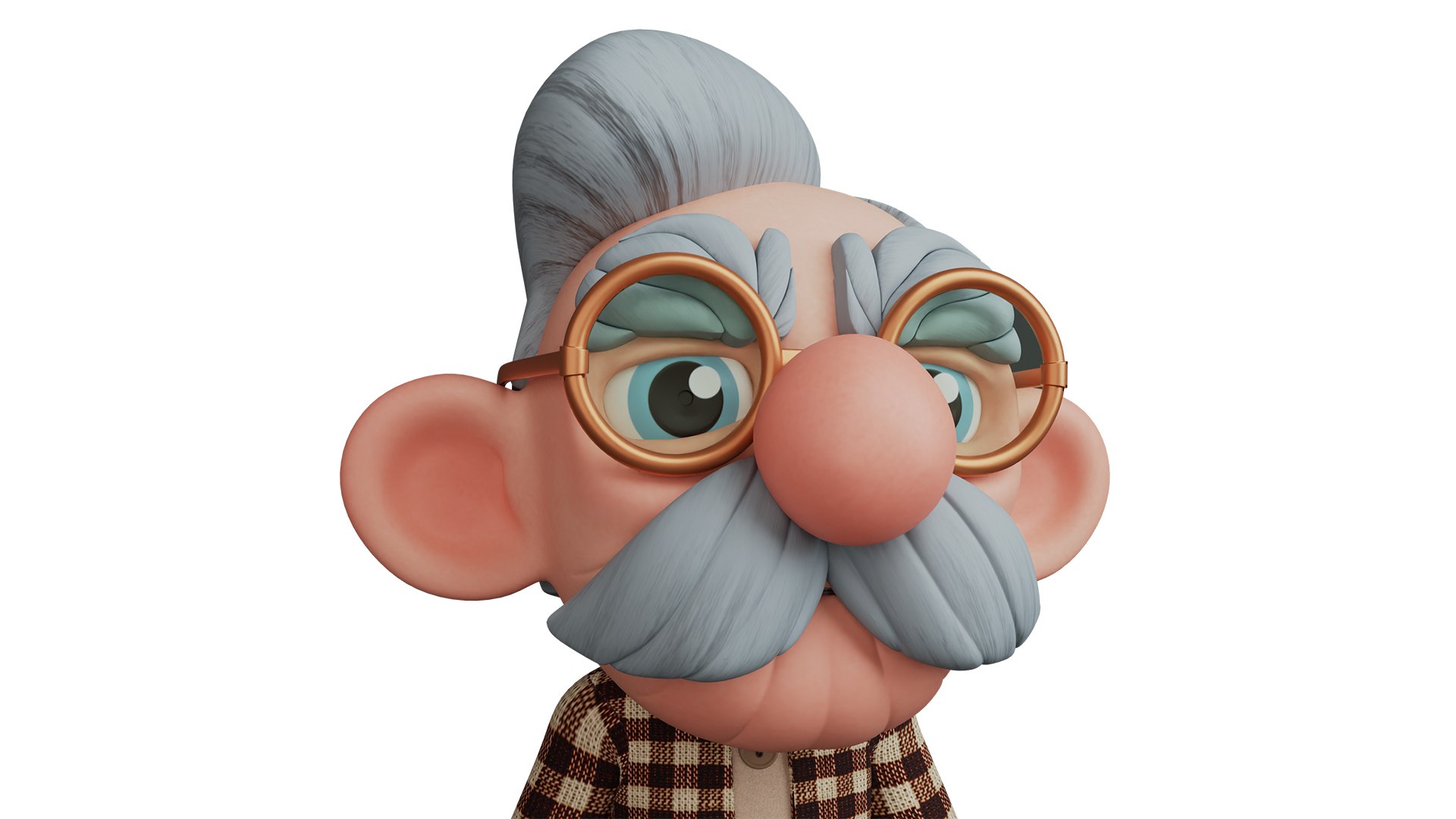 Grandfather Cartoon Character 3d Model 3D - TurboSquid 2230507