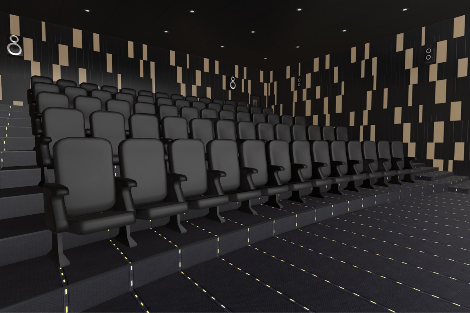 Modern Cinema Halls 8 Scenes 3D - TurboSquid 2394943