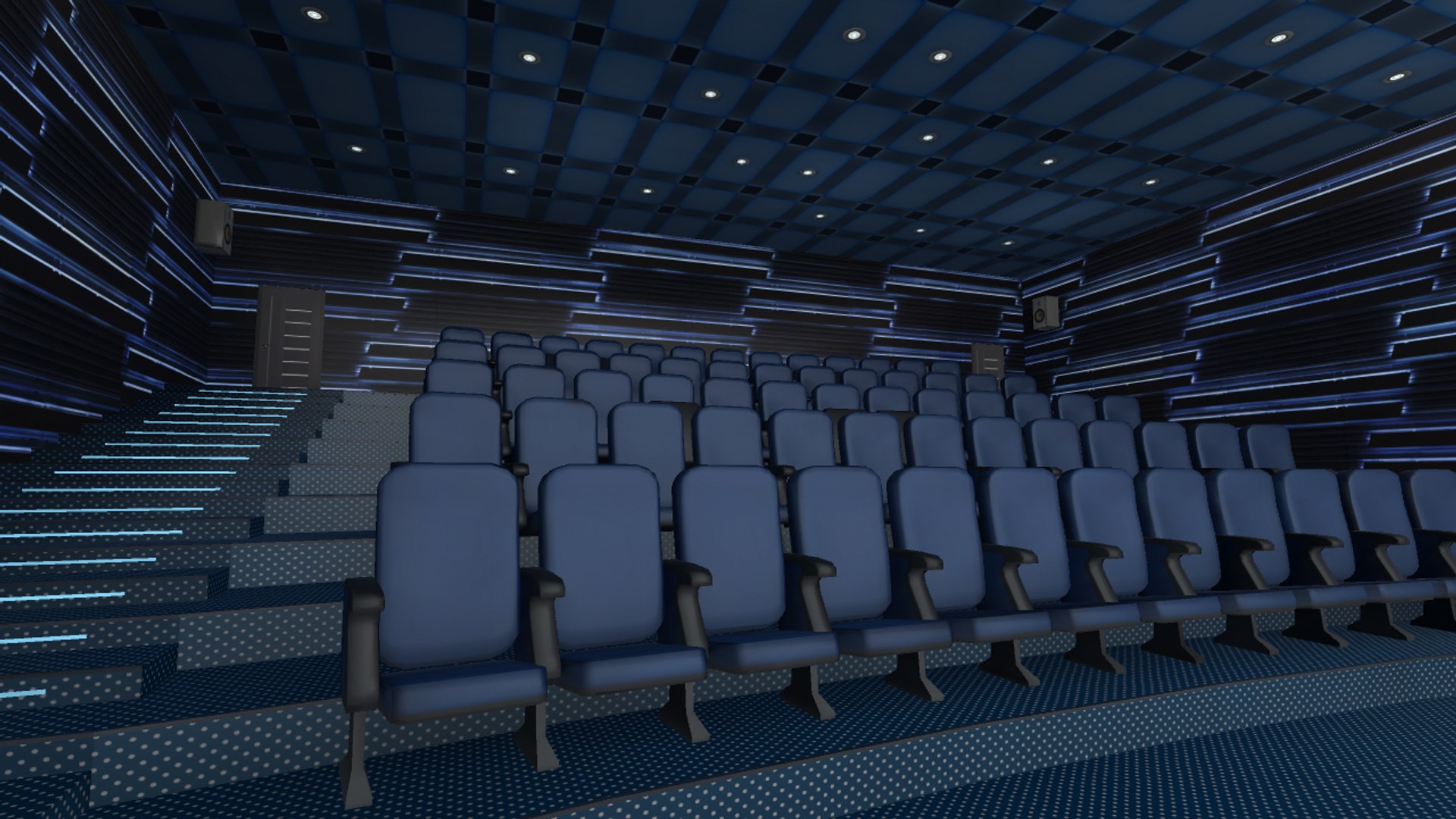 Modern Cinema Halls 8 Scenes 3D - TurboSquid 2394943