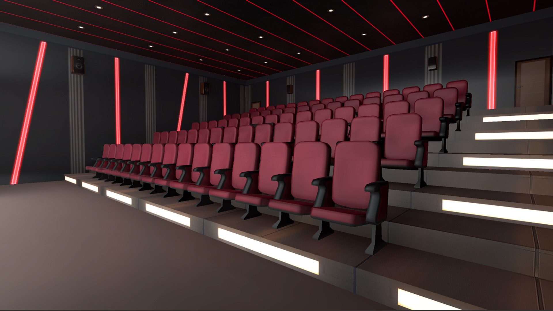 Modern Cinema Halls 8 Scenes 3D - TurboSquid 2394943