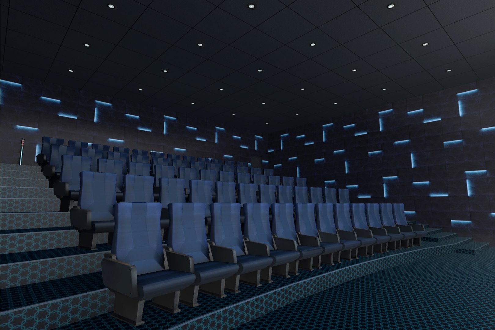 Modern Cinema Halls 8 Scenes 3D - TurboSquid 2394943