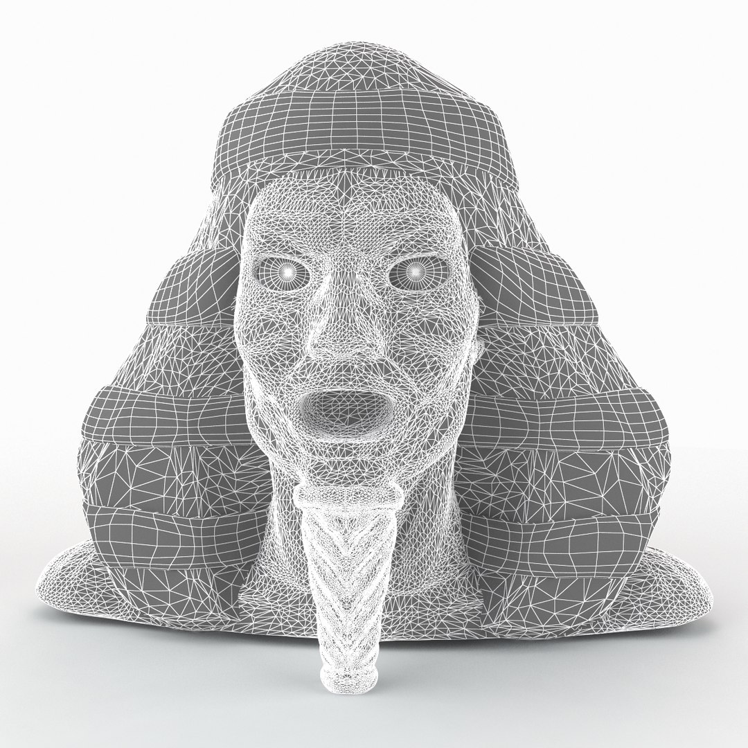 3d model of pharaoh head statue