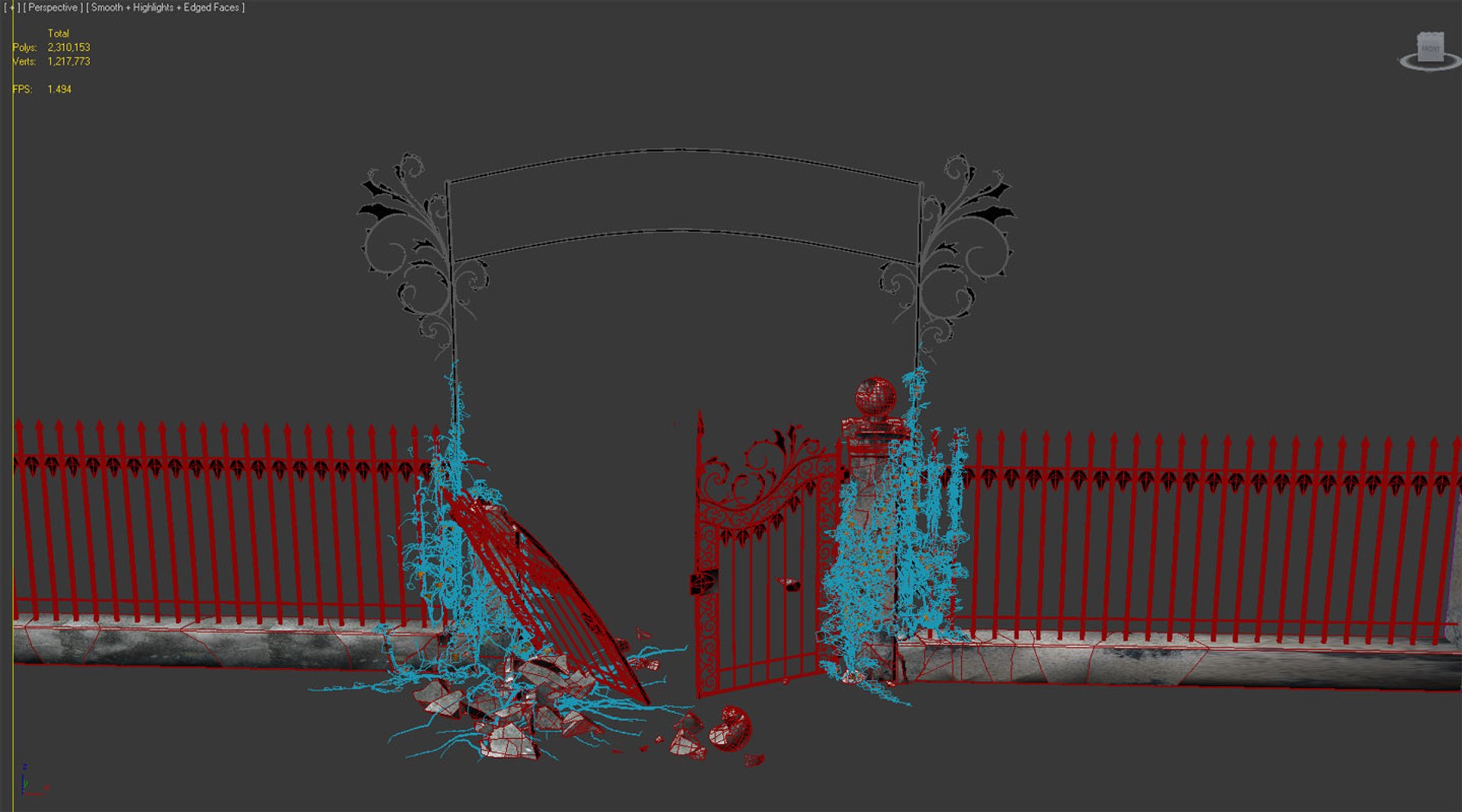 Old Broken Gate 3d Max