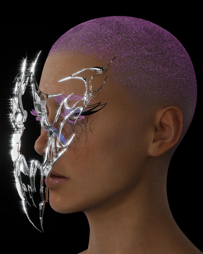 Tribal Wings Chrome type goth grunge y2k3Dモデル - TurboSquid 1981990