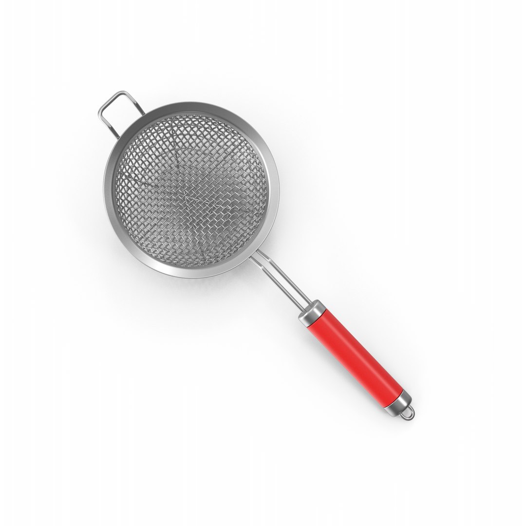 3D Red Kitchen Sieve model - TurboSquid 2027287
