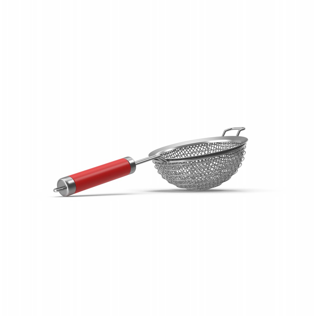 3D Red Kitchen Sieve model - TurboSquid 2027287