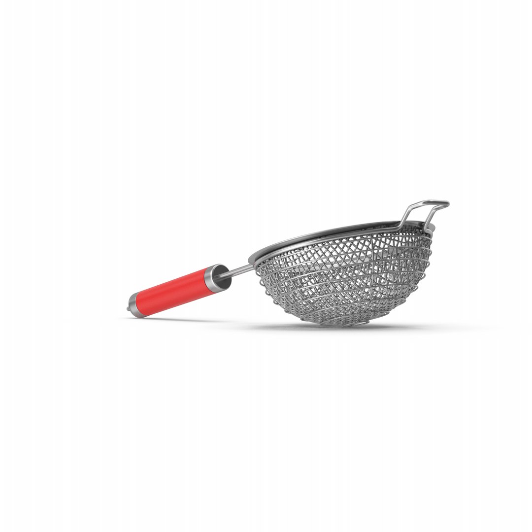 3D Red Kitchen Sieve model - TurboSquid 2027287